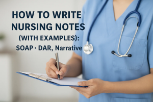 How To Write Nursing Notes (With 10+ Examples): SOAP, DAR, Narrative ...
