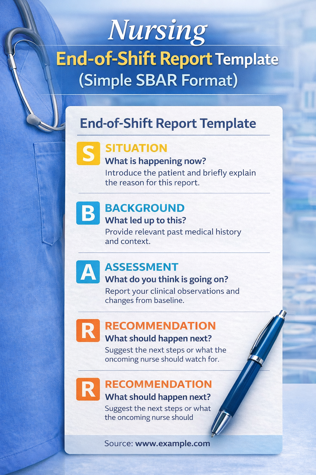 Nursing End-of Shift Report: Examples And SBAR Template | Elite ...
