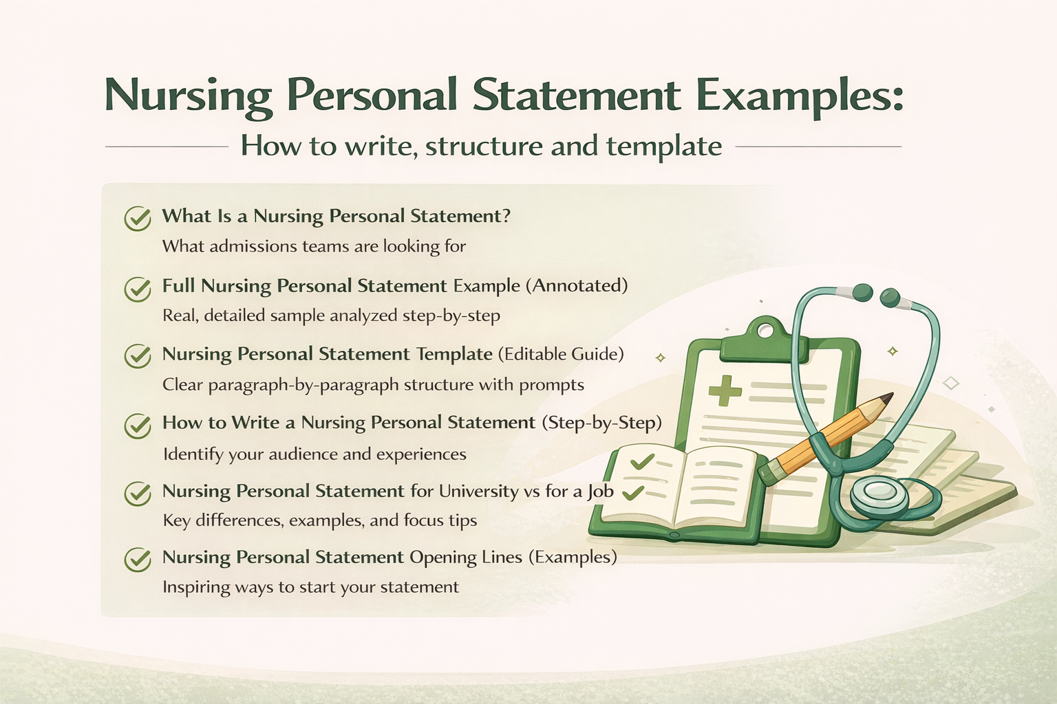 Nursing Personal Statement Examples: How To Write One That Works ...